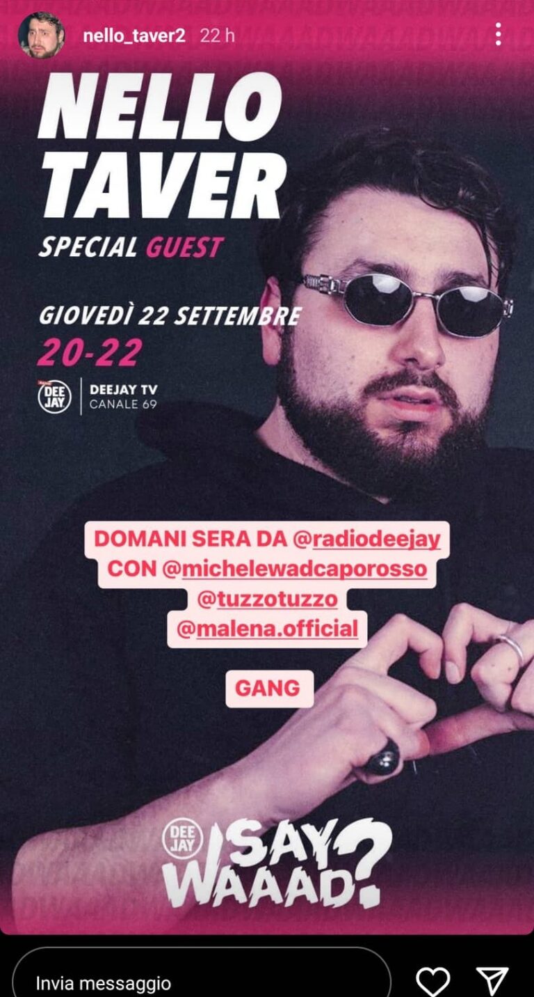 Nello Taver a Radio Deejay: questa sera l'appuntamento a "Say Waaad?"